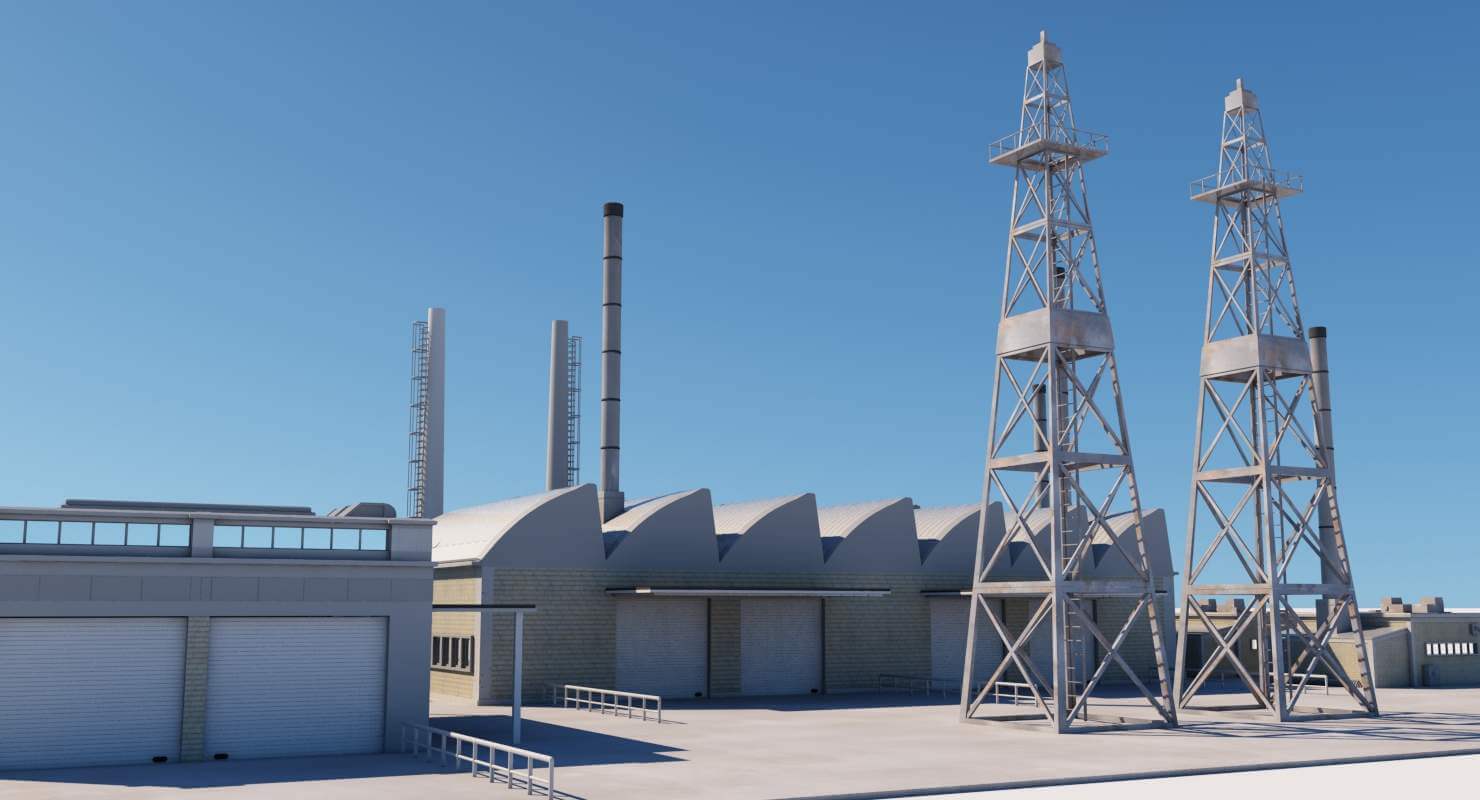 Oil Factory - 3D Model by Giimann