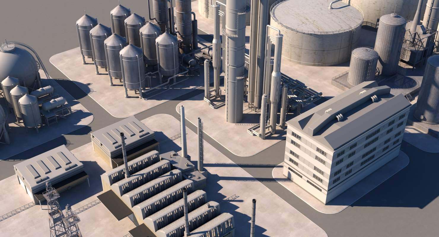 Oil Refinery - 3D Model by Giimann