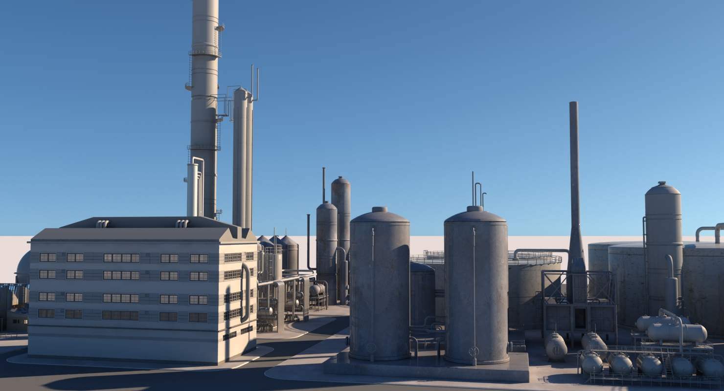 Oil Refinery - 3D Model by Giimann