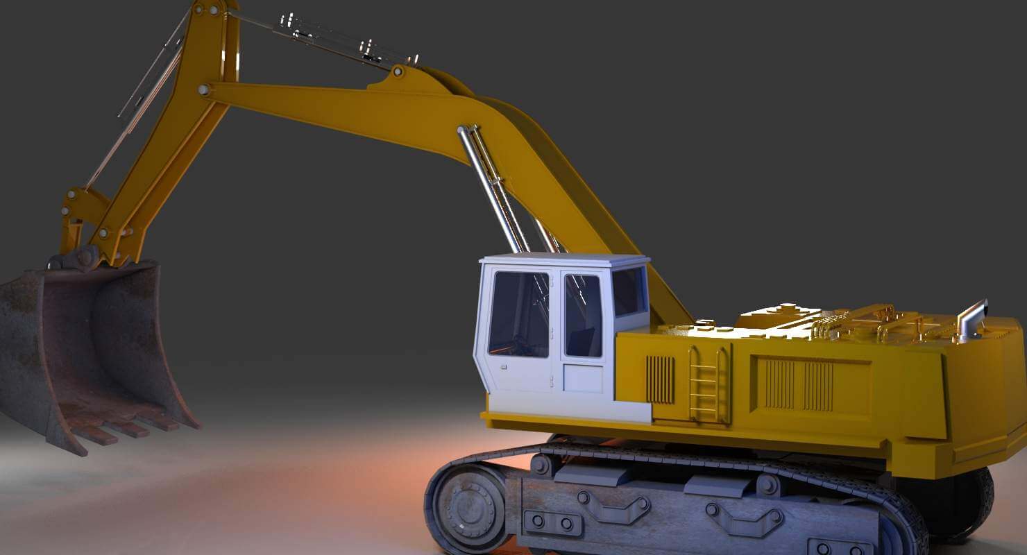 Picker Construction Vehicle - 3D Model by Giimann
