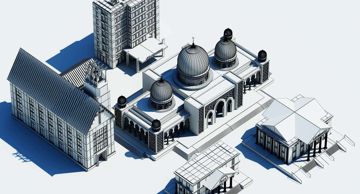 Public Buildings Symbol Collection 2 - 3D Model by Giimann