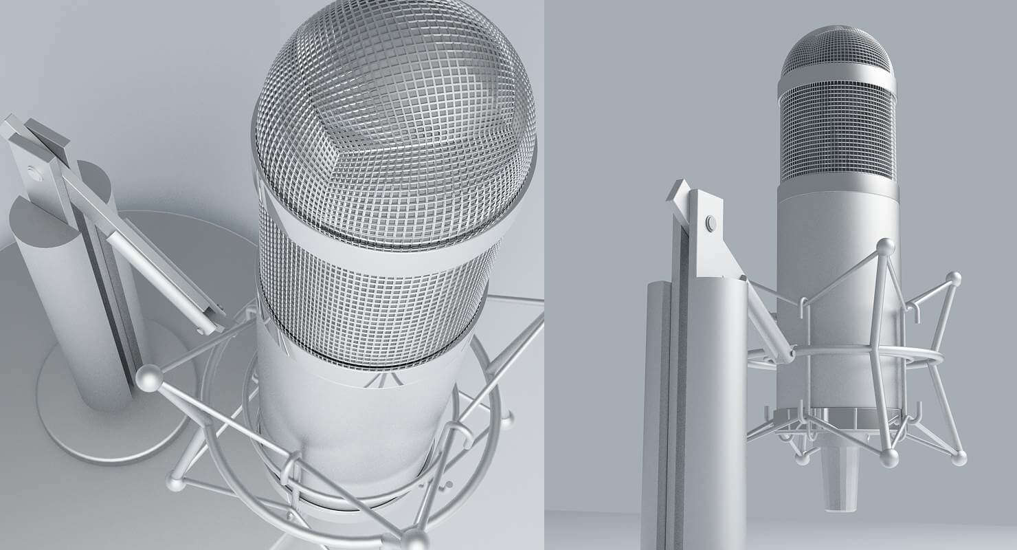Retro Recording Mic - Free 3D Model by Giimann