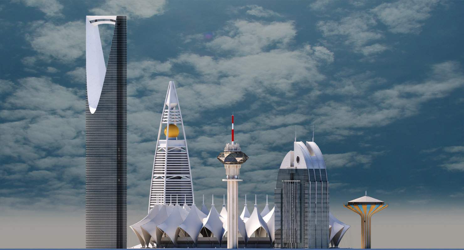 Riyadh Skyscrapers - 3D Model by Giimann
