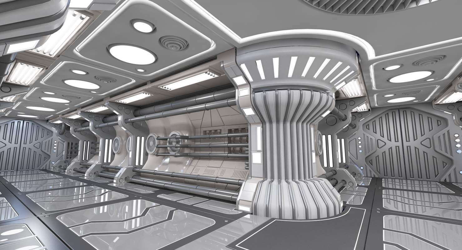Sci-Fi Interior 3D Model by Giimann