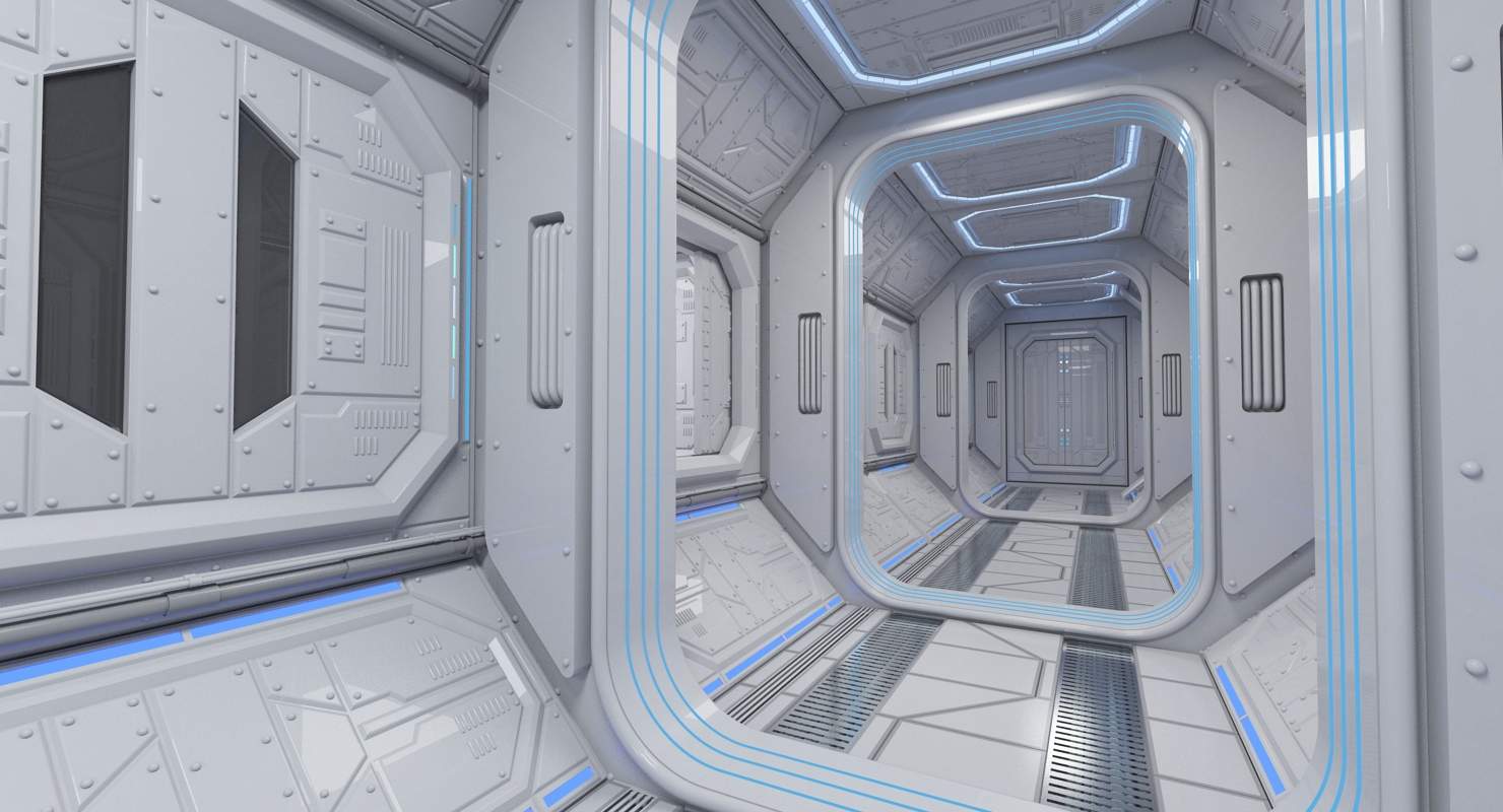 Sci-Fi Interior 3D Model by Giimann