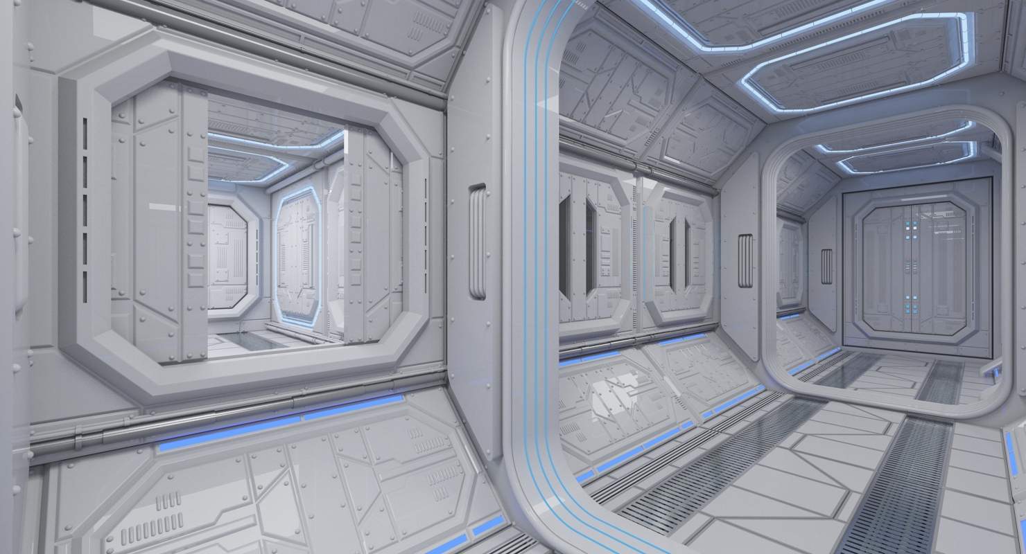 Sci-Fi Interior 3D Model by Giimann