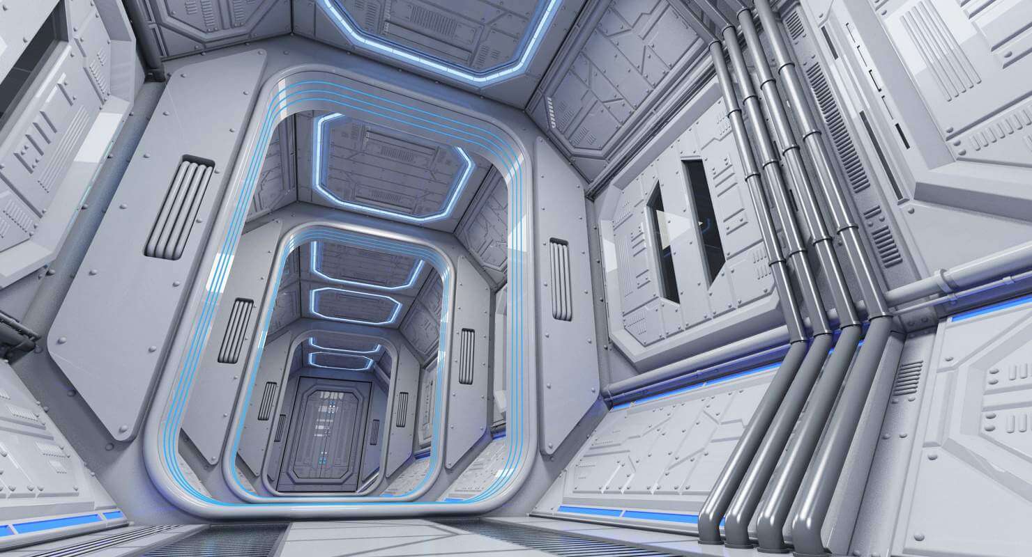 Sci-Fi Interior 3D Model by Giimann