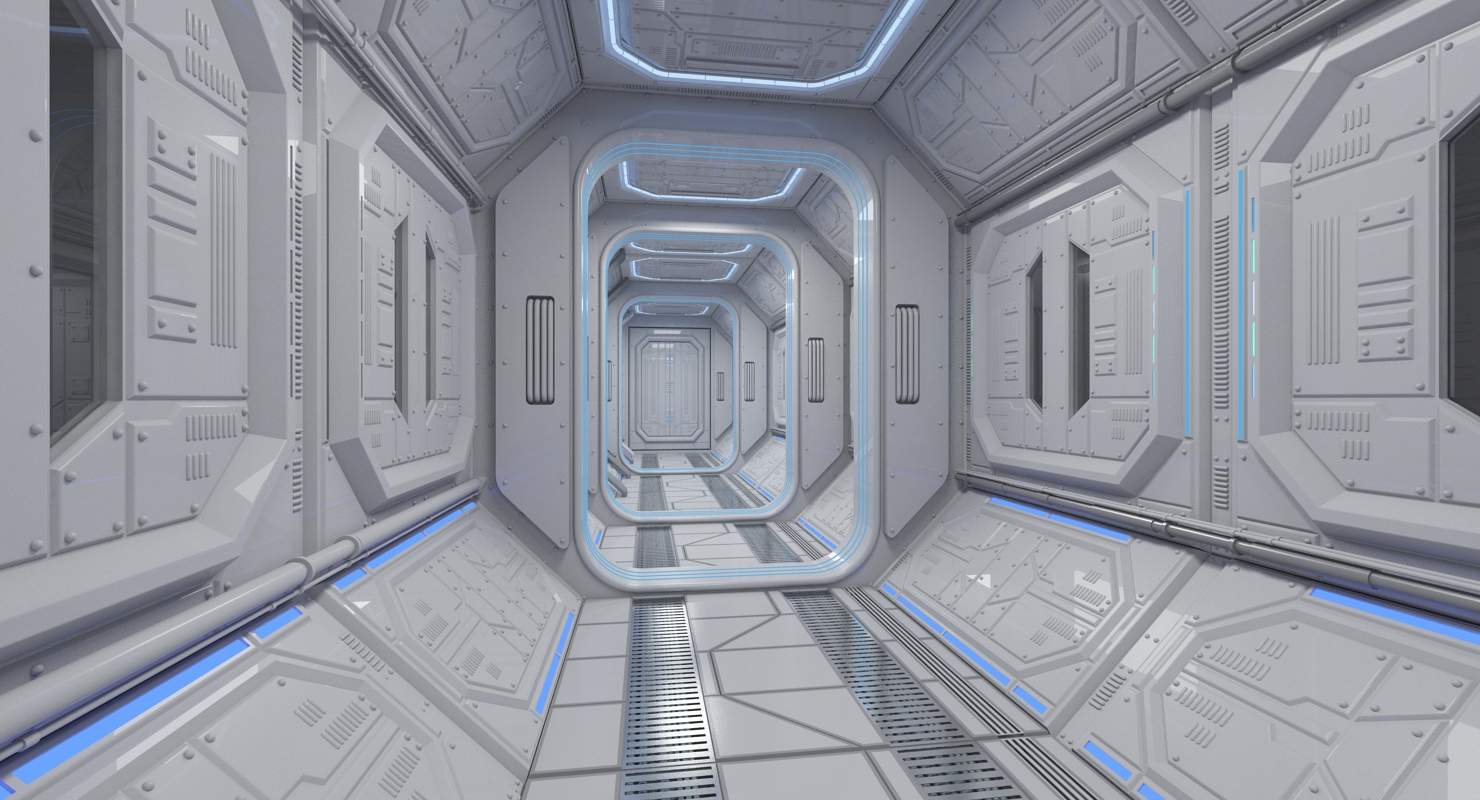 Sci-Fi Interior 3D Model by Giimann