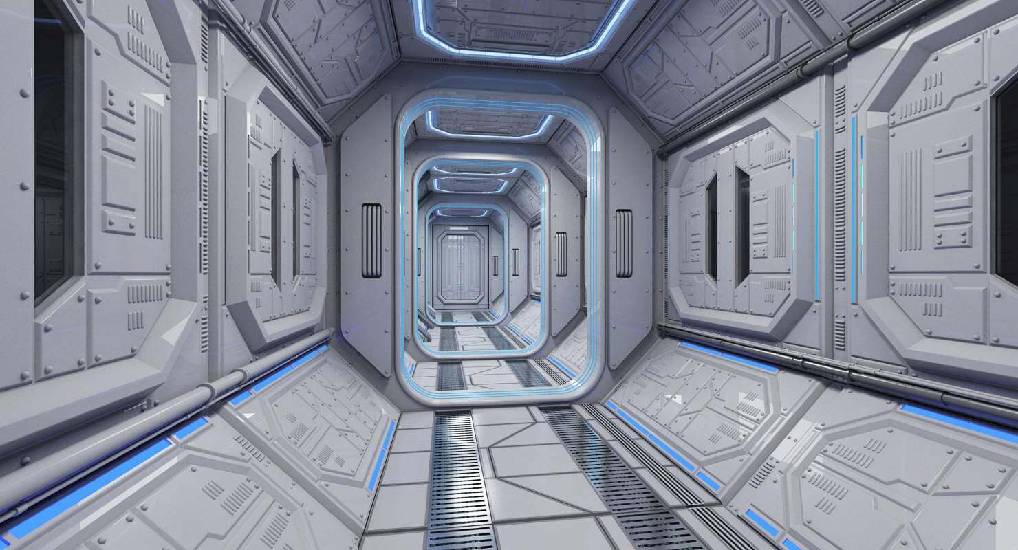 Sci-Fi Interior 3D Model by Giimann