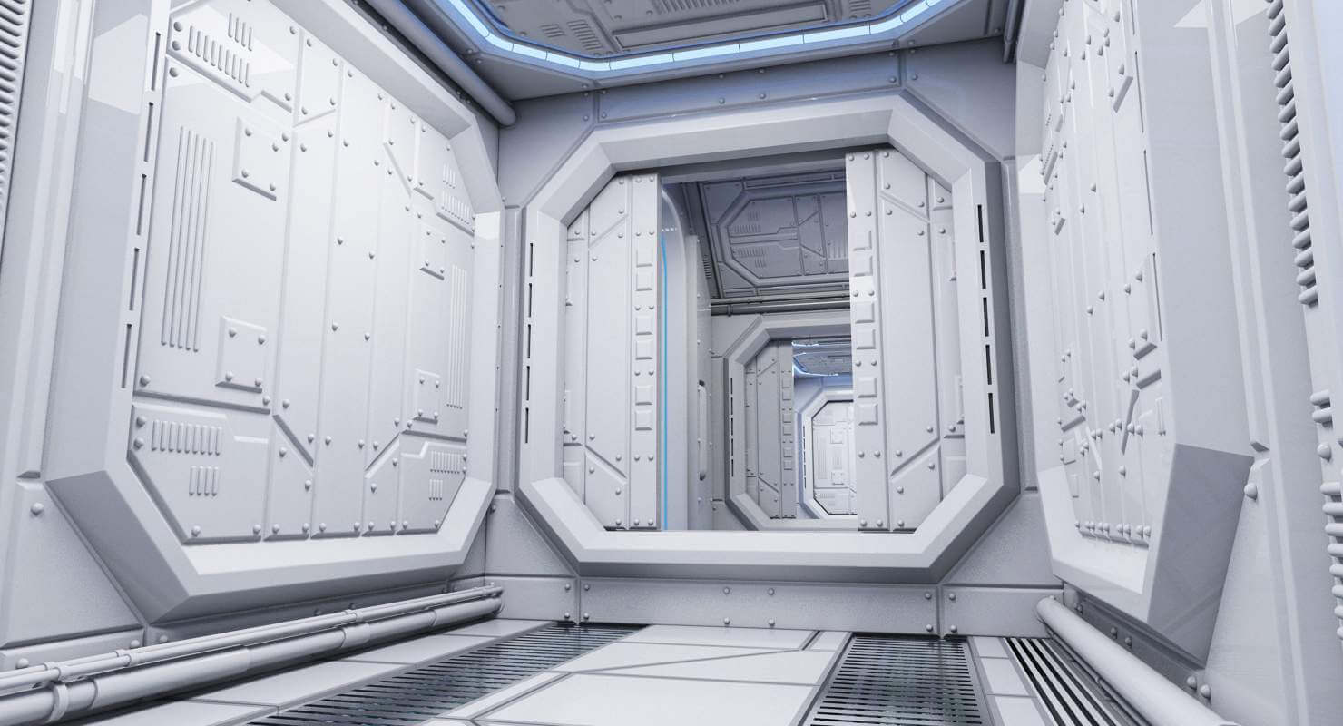 Sci-Fi Interior 3D Model by Giimann