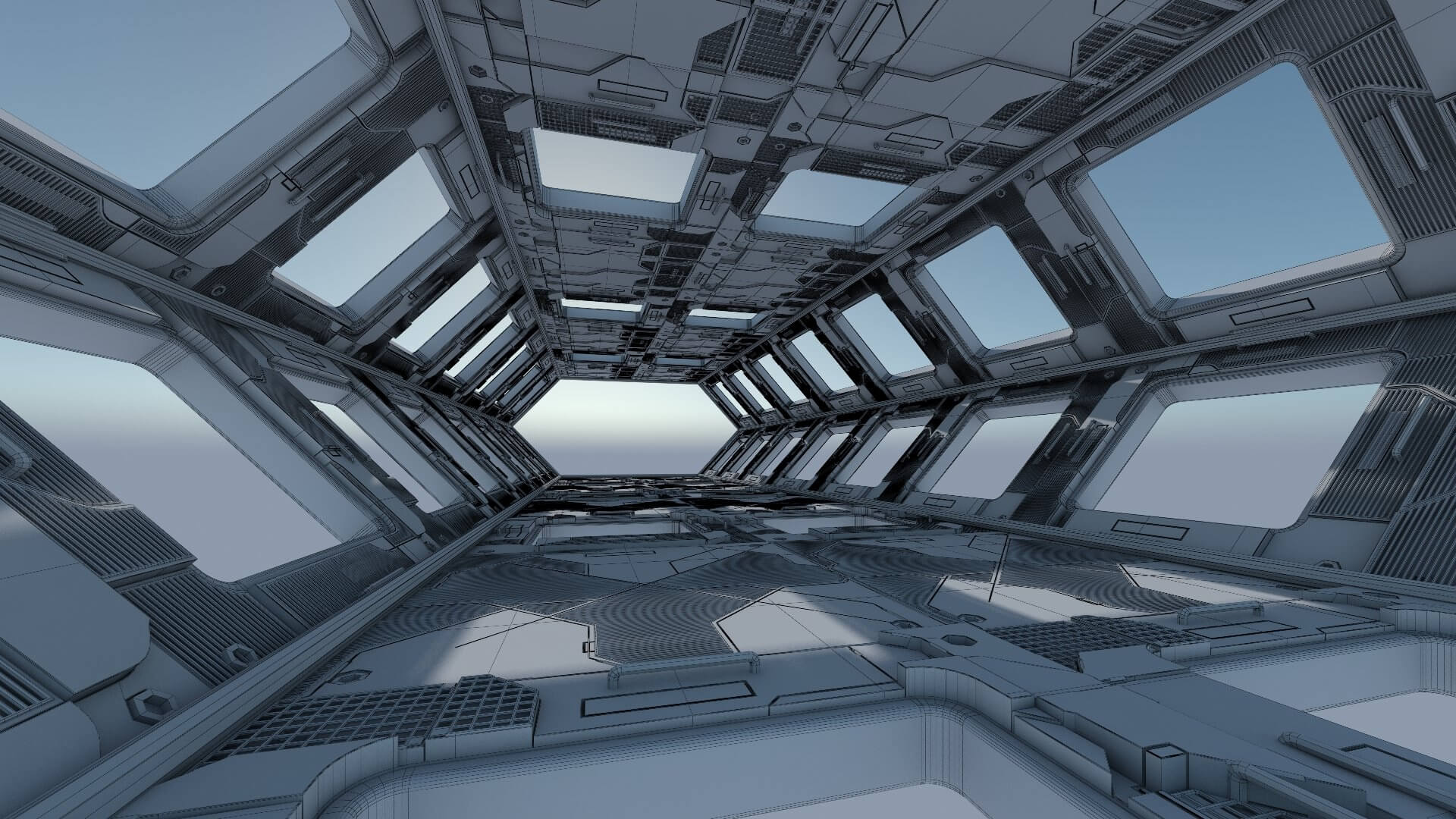 Sci Fi Interior 102 - 3D Model by Giimann