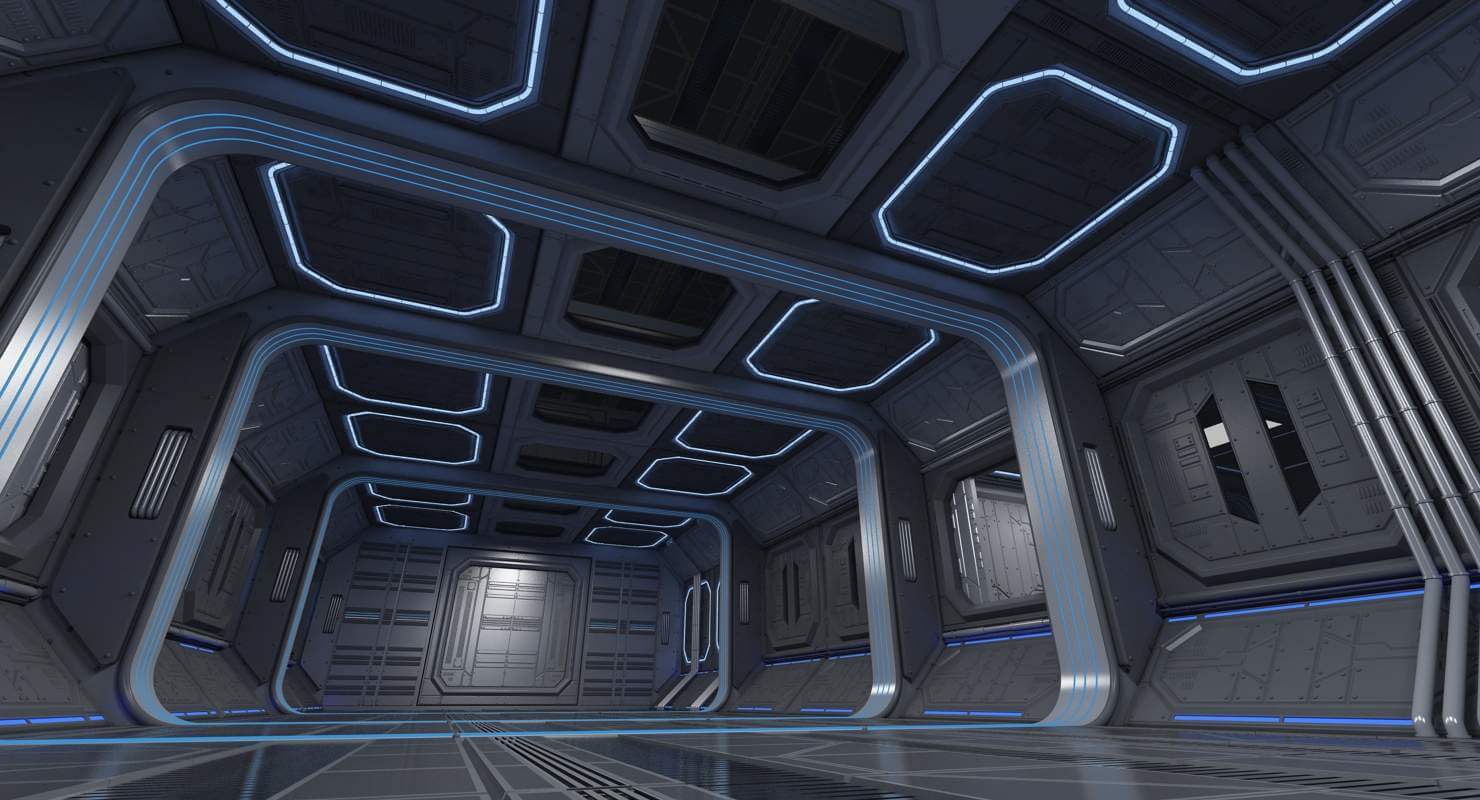Sci-Fi Interior 3D Model by Giimann