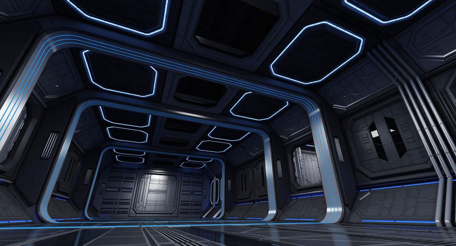 Sci-Fi Interior 3D Model by Giimann