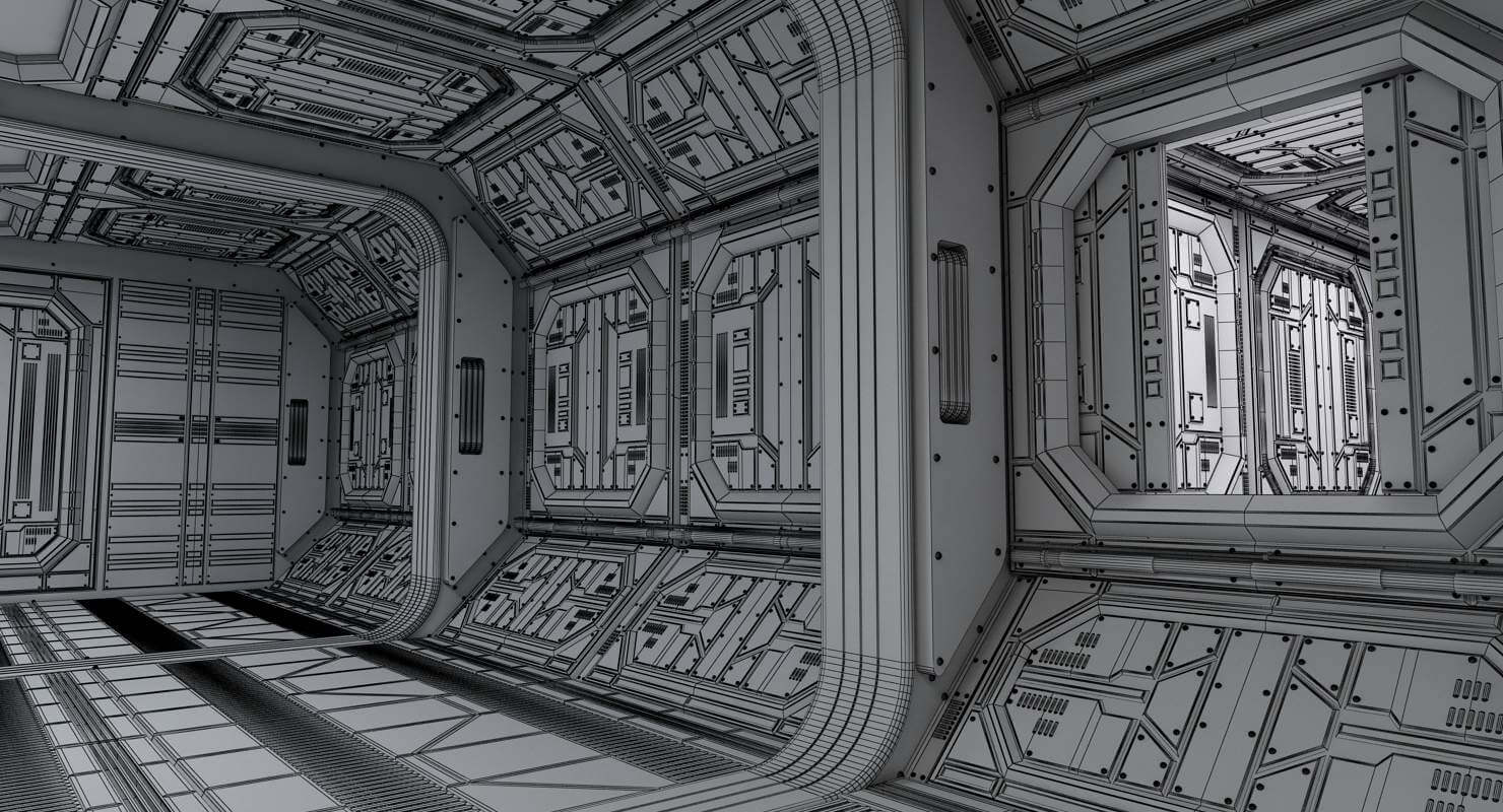 Sci-Fi Interior 3D Model by Giimann