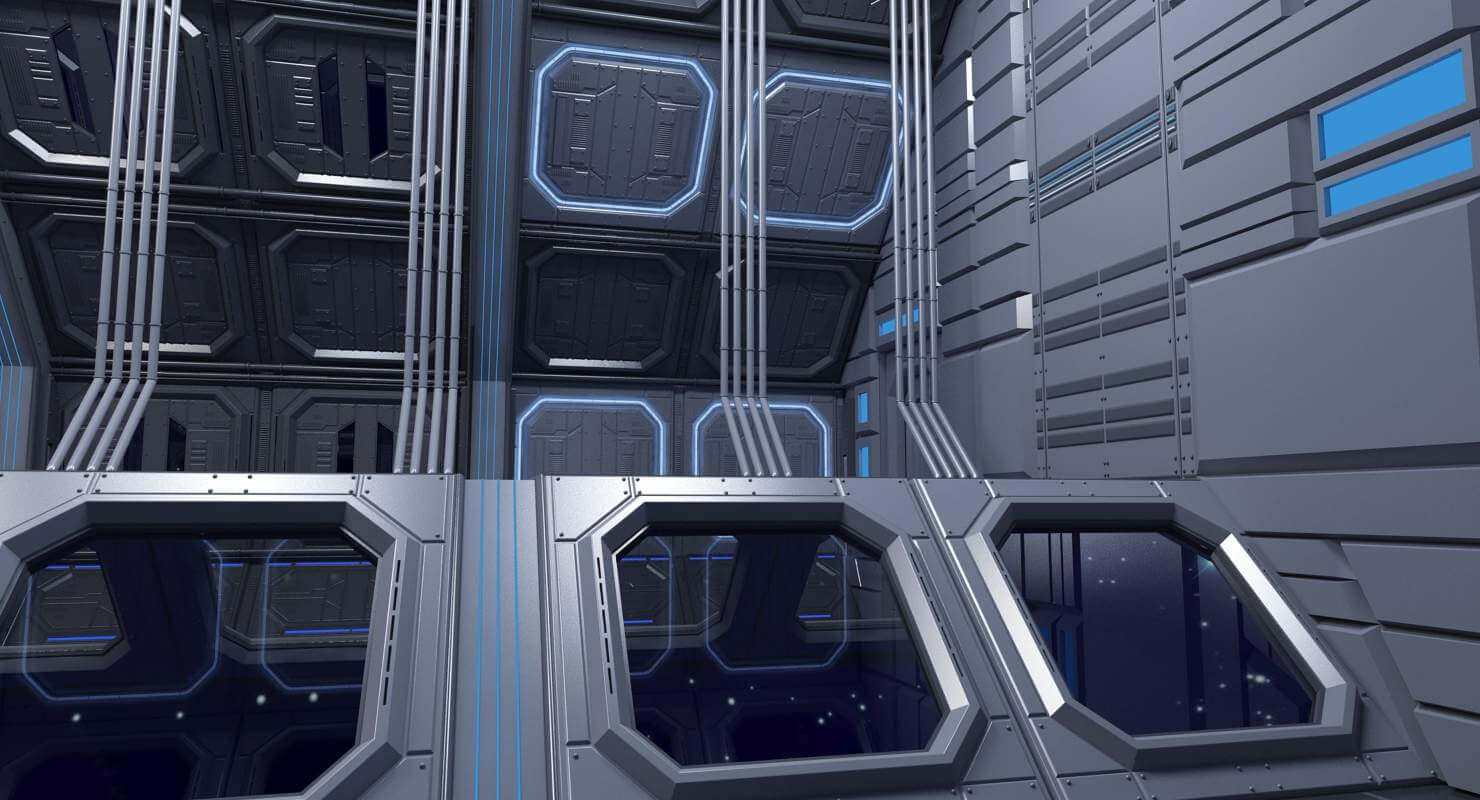 Sci-Fi Interior 3D Model by Giimann