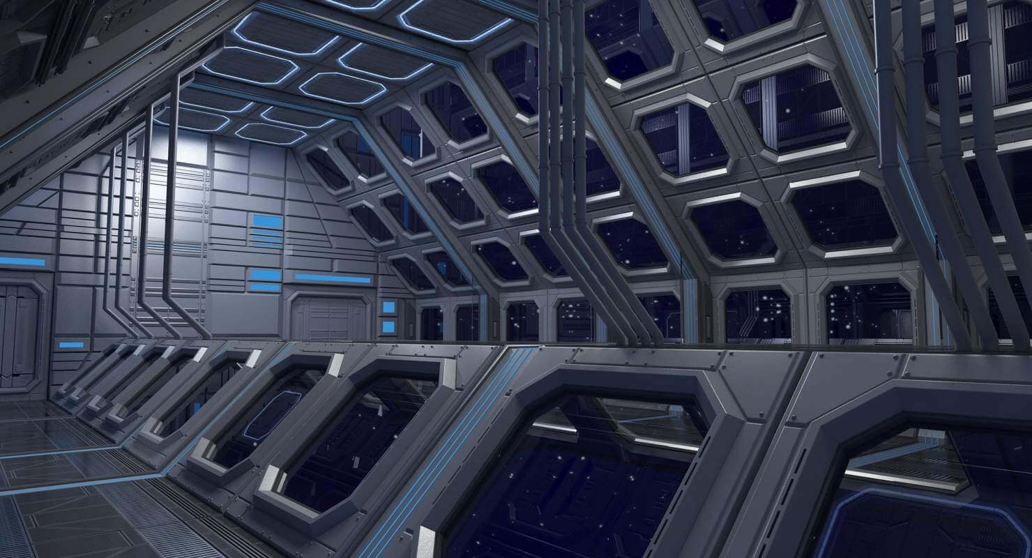 Sci-Fi Interior 3D Model by Giimann