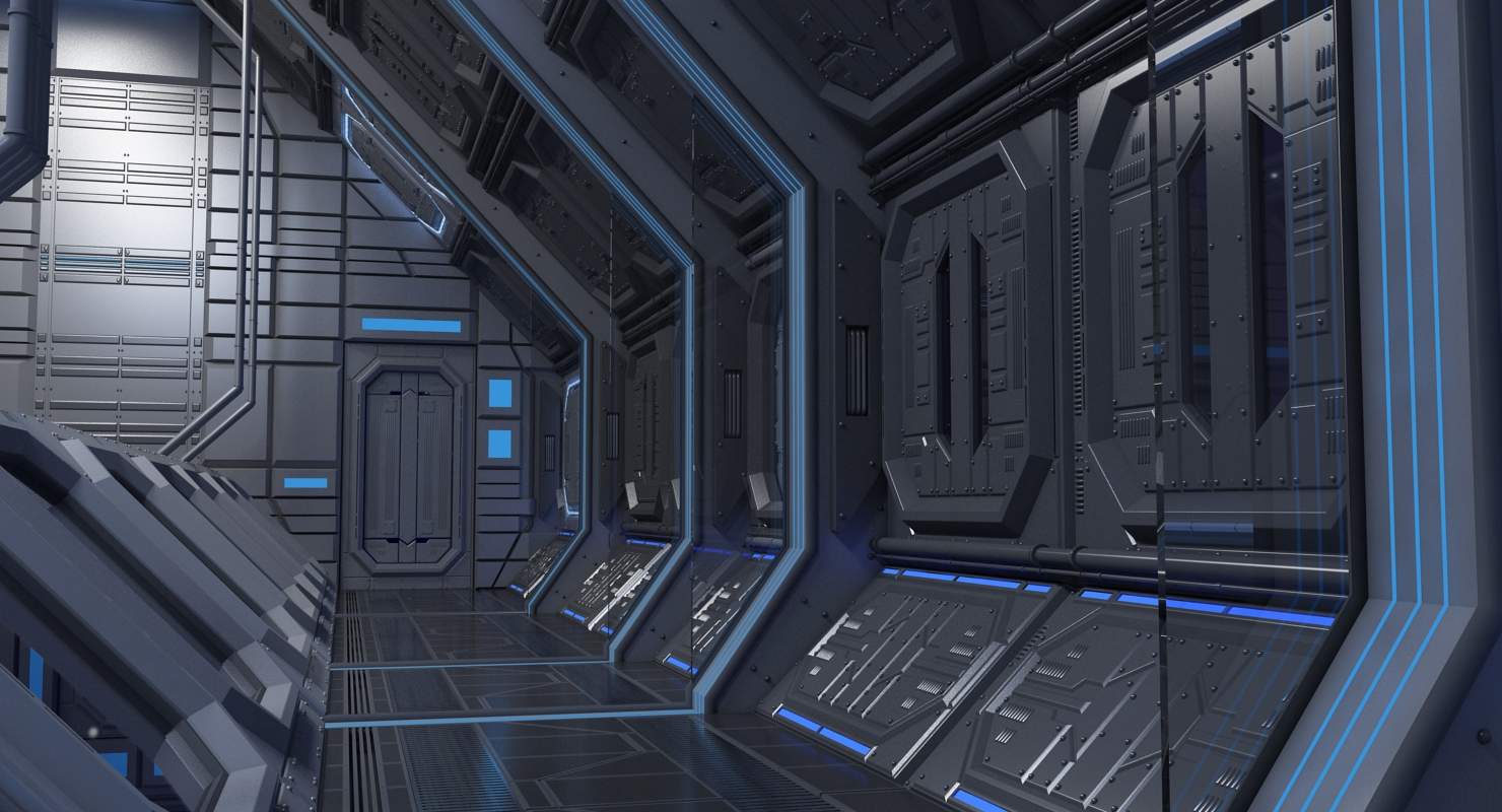 Sci-Fi Interior 3D Model by Giimann
