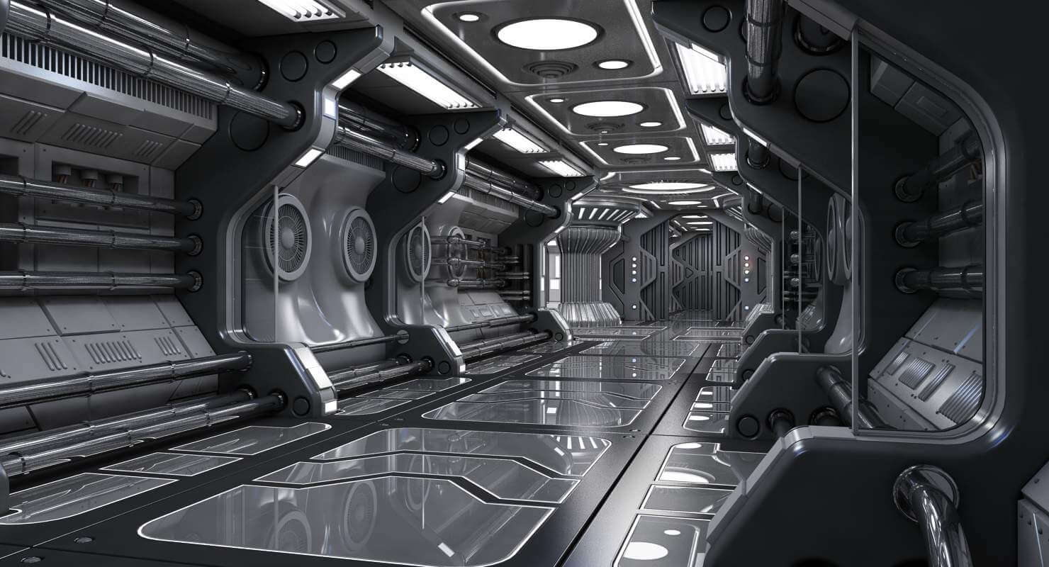 Sci-Fi Interior 3D Model by Giimann