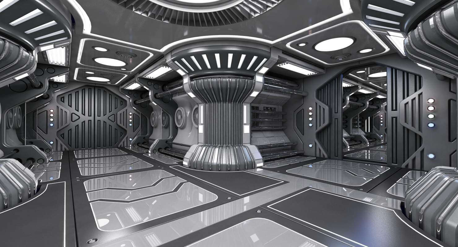 Sci-Fi Interior 3D Model by Giimann