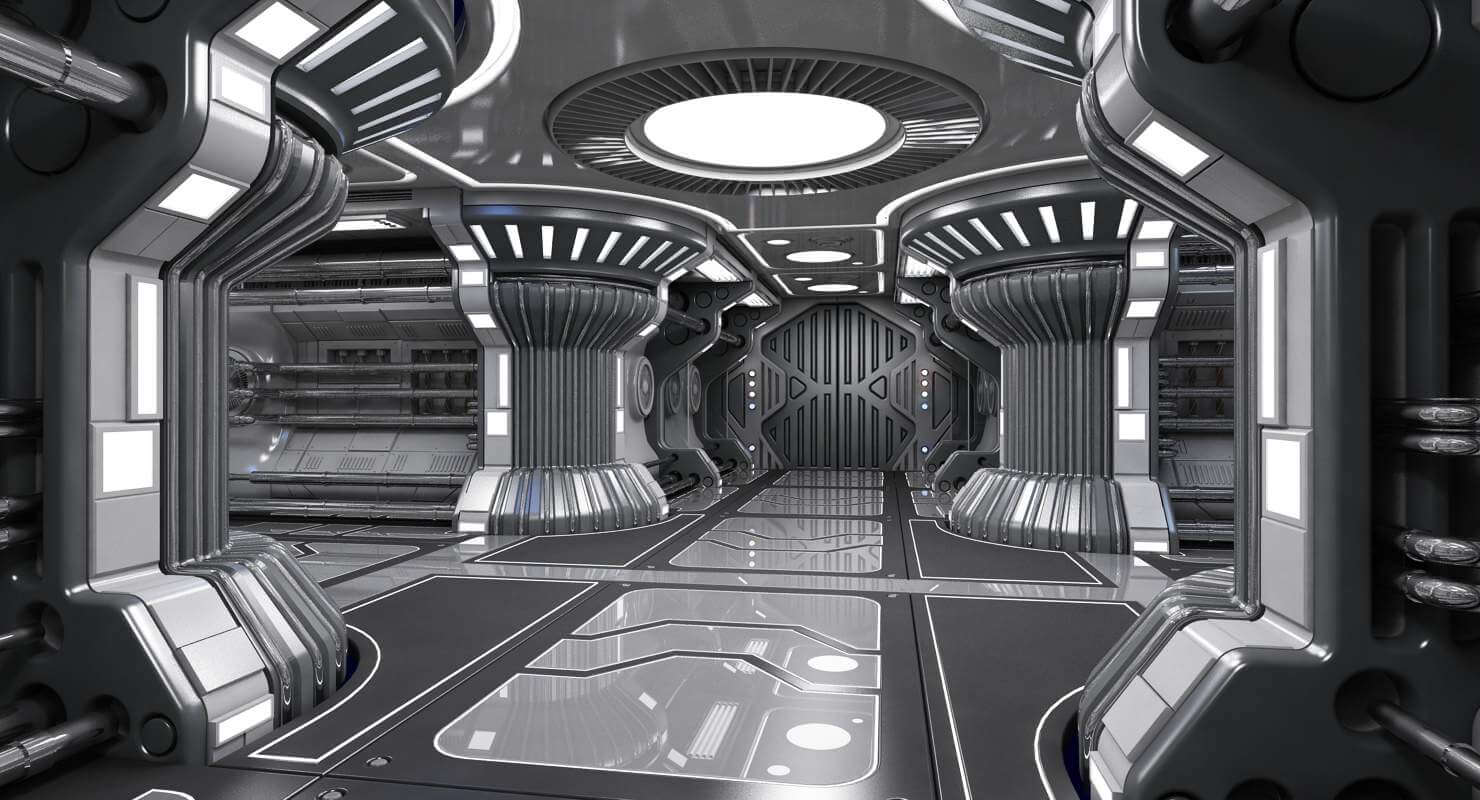 Sci-Fi Interior 3D Model by Giimann