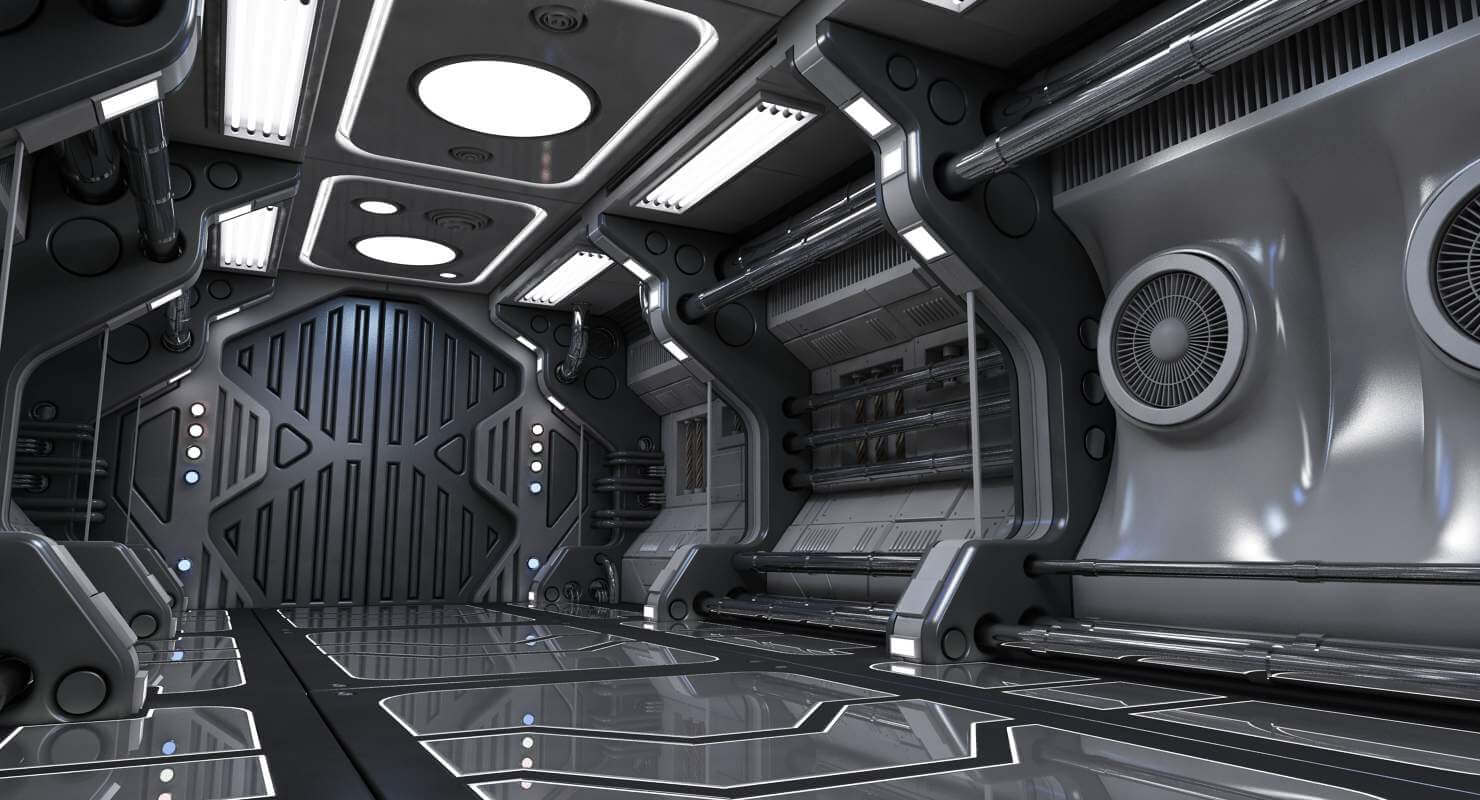 Sci-Fi Interior 3D Model by Giimann