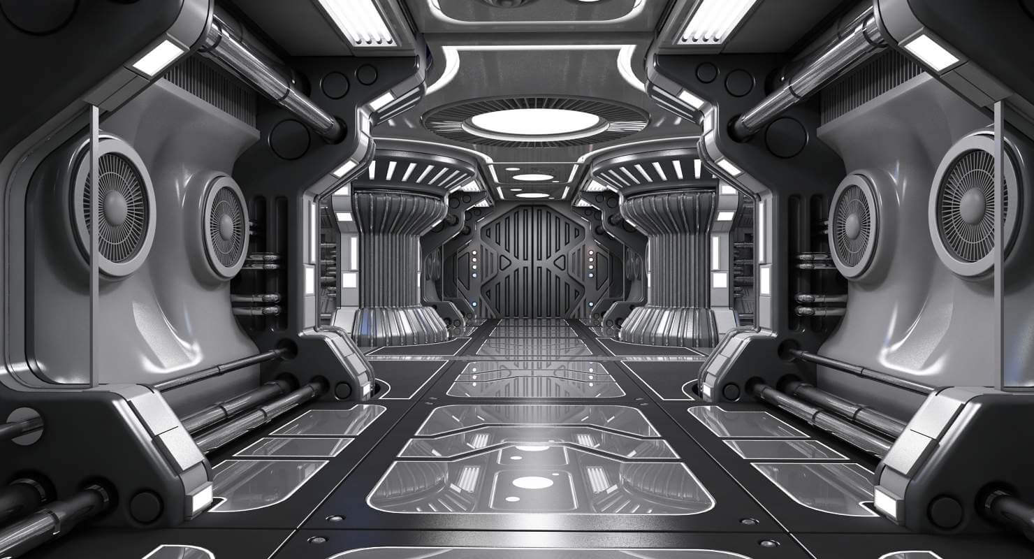 Sci-Fi Interior 3D Model by Giimann