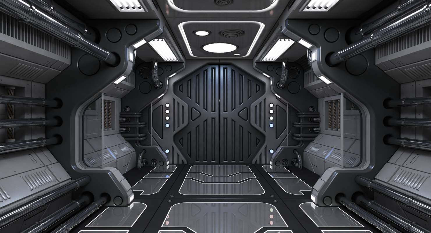Sci-Fi Interior 3D Model by Giimann