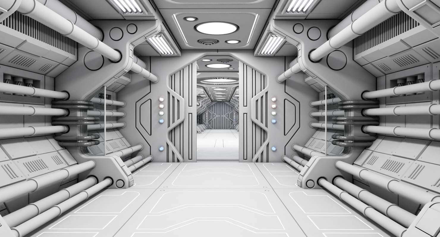 Sci-Fi Interior 3D Model by Giimann