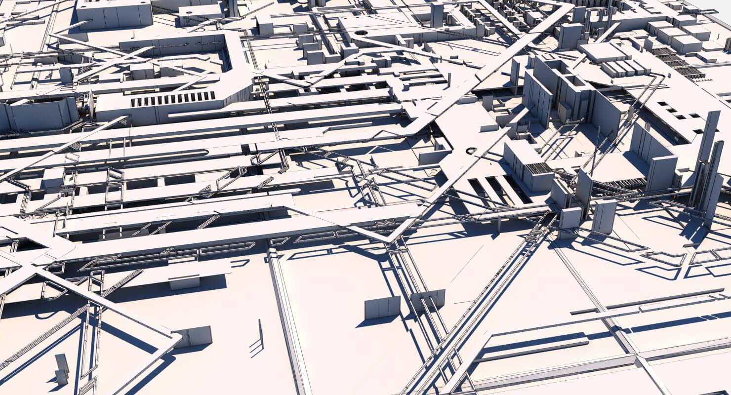 Sci-Fi Structure 3D Model by Giimann