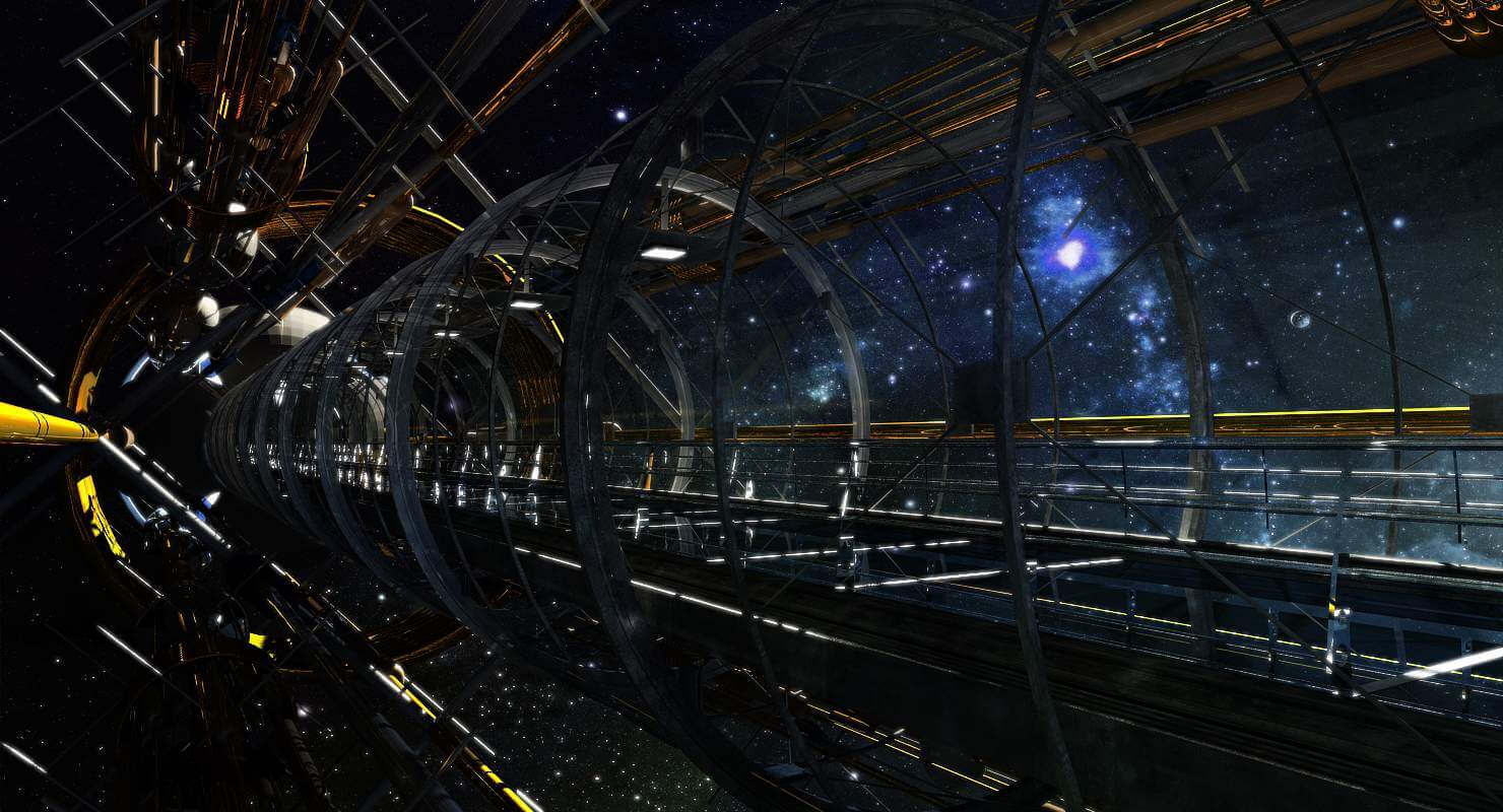 Sci-Fi Tunnel 3D Model by Giimann