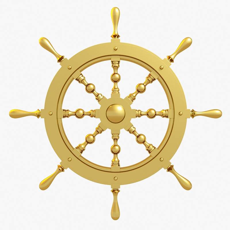 Ships Wheel Helm - 3D Model by Giimann