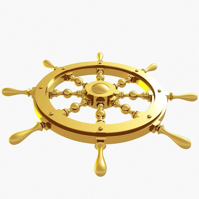 Ships Wheel Helm - 3D Model by Giimann