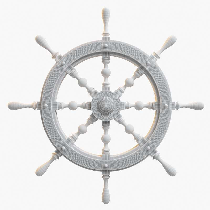 Ships Wheel Helm - 3D Model by Giimann