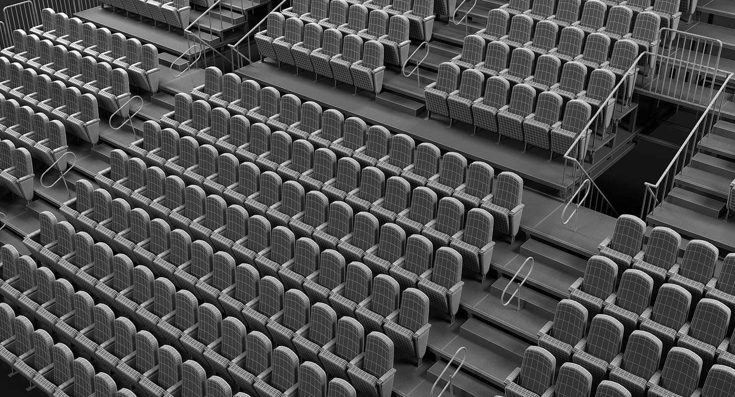 Theatre Raked Seating - 3D Model by Giimann