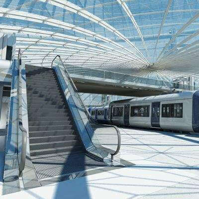 Train Station Building Interior - 3D Model by Giimann