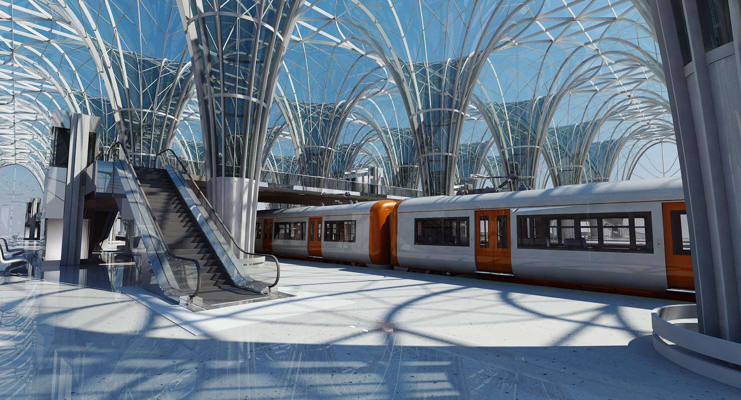 Train Station Building Interior - 3D Model by Giimann