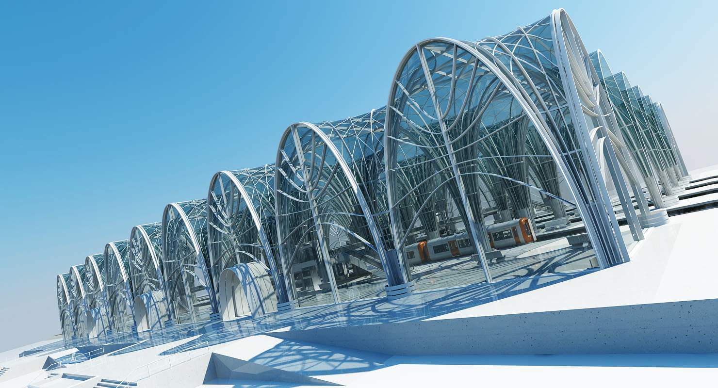 Train Station Building Interior - 3D Model by Giimann