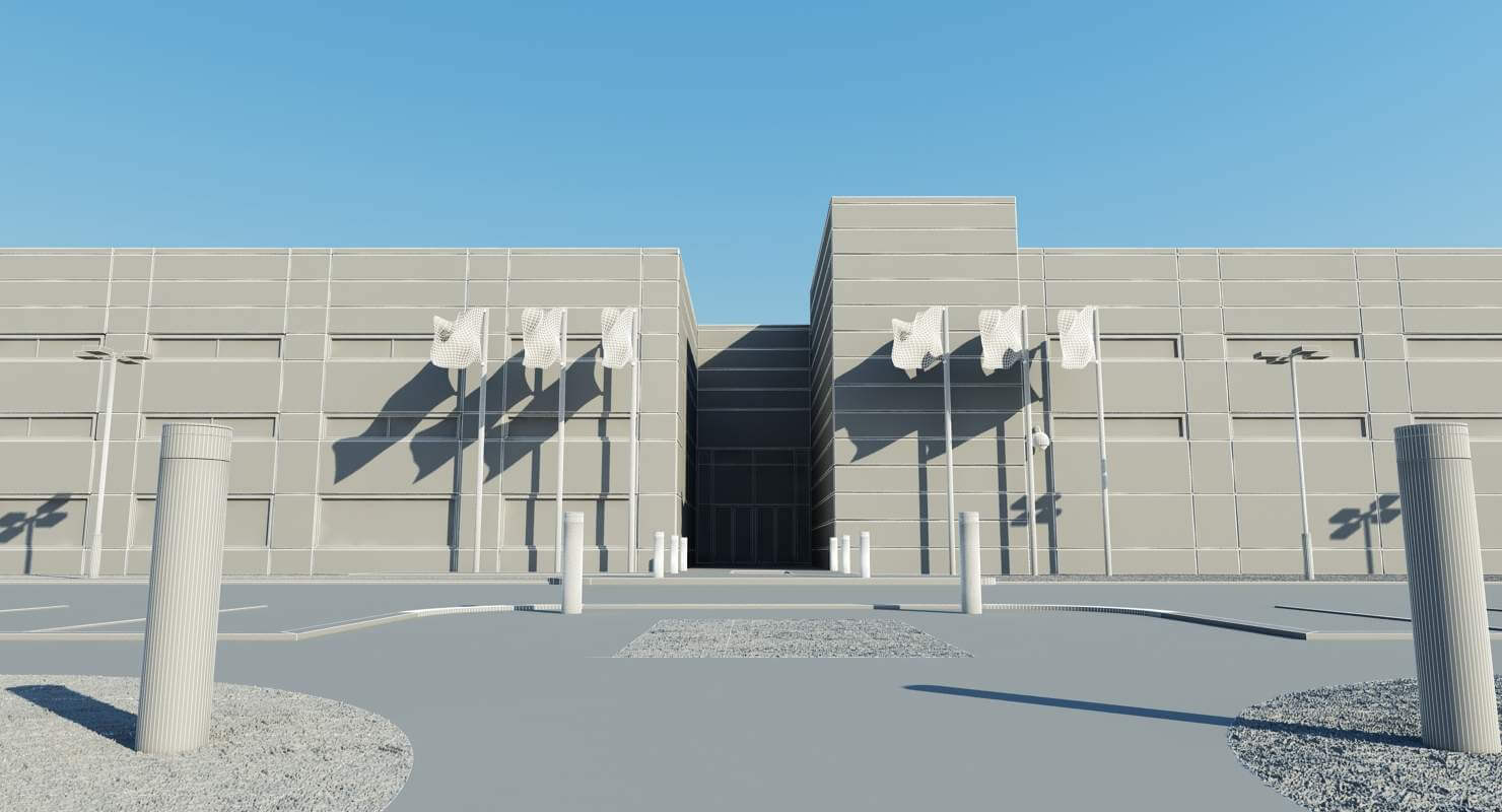 Warehouse Building Exterior - 3D Model by Giimann