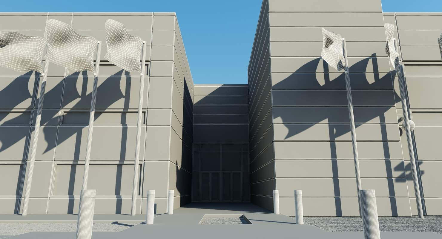 Warehouse Building Exterior - 3D Model by Giimann