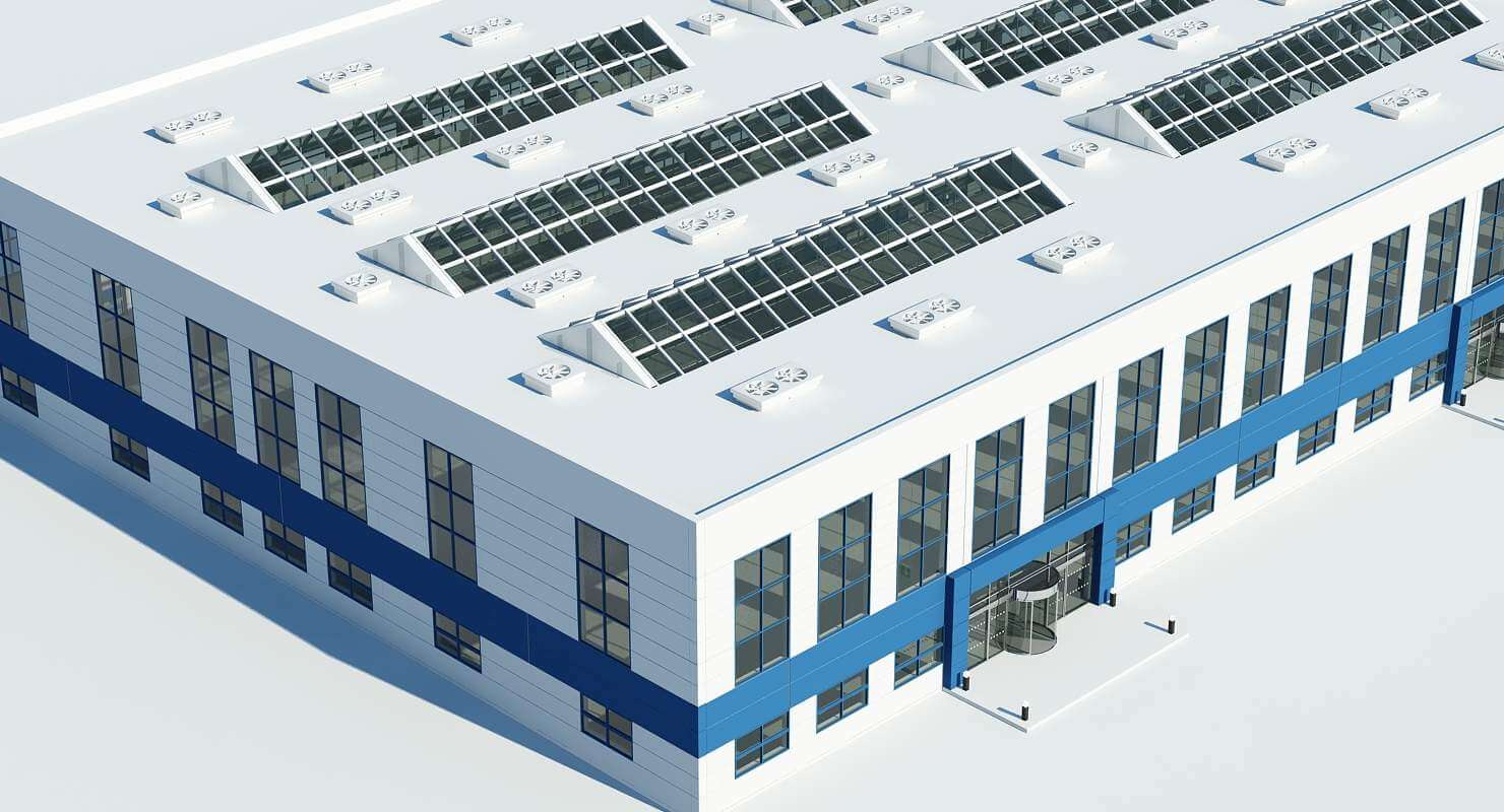 Warehouse Building Interior And Exterior - 3D Model by Giimann