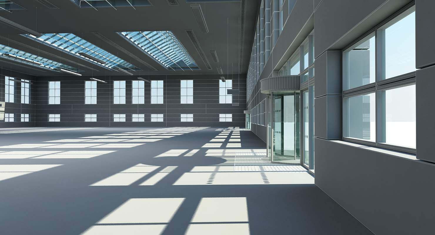 Warehouse Building Interior And Exterior - 3D Model by Giimann