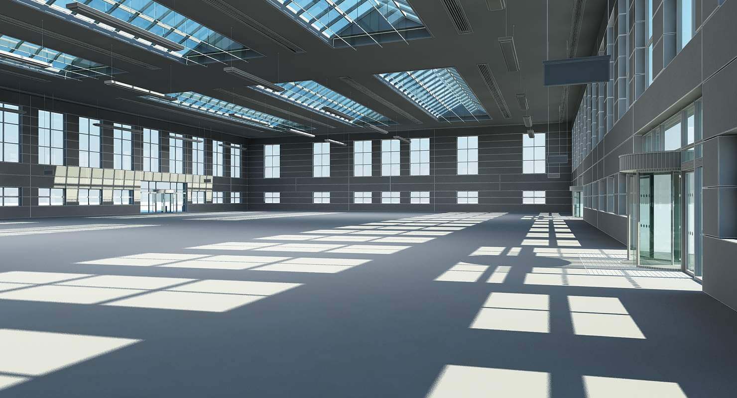Warehouse Building Interior And Exterior - 3D Model by Giimann