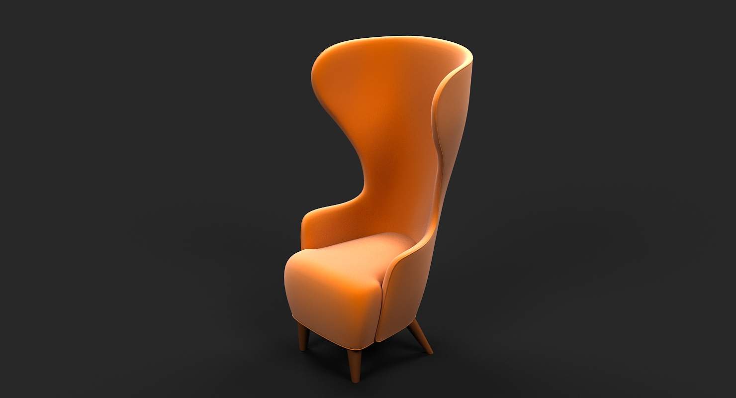 Wing Back Chair - 3D Model by Giimann