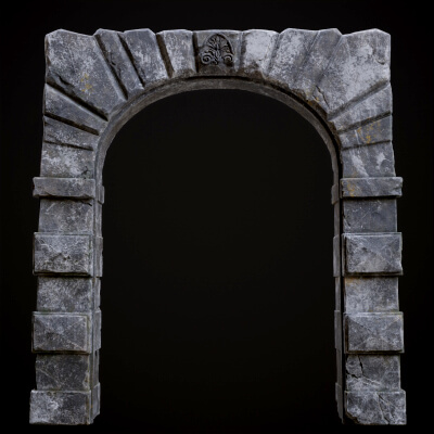 Fortress Stone Arch - 3D Model by Gilded 8