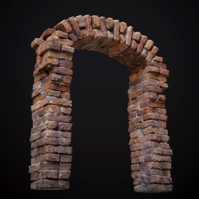 Old Brick Arch - 3D Model by Gilded 8