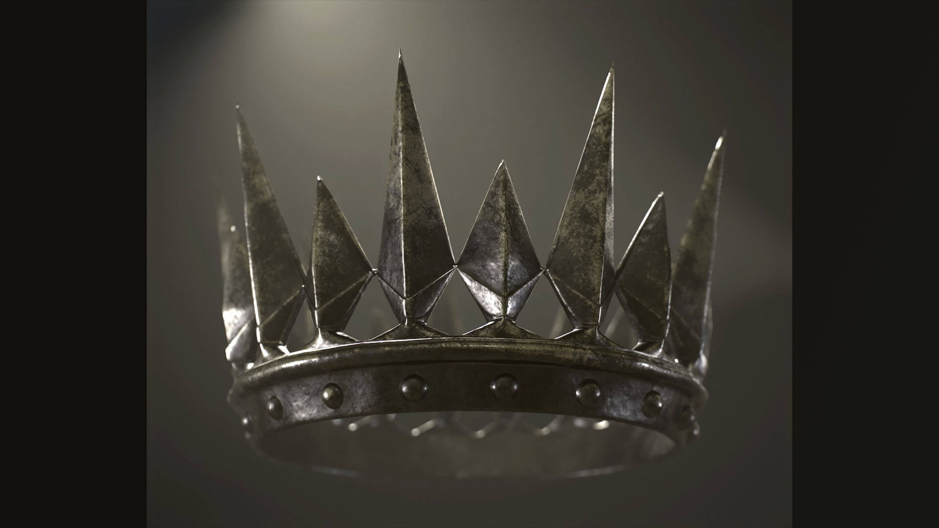 Old Medieval Dark Crown - 3D Model by Gilded 8