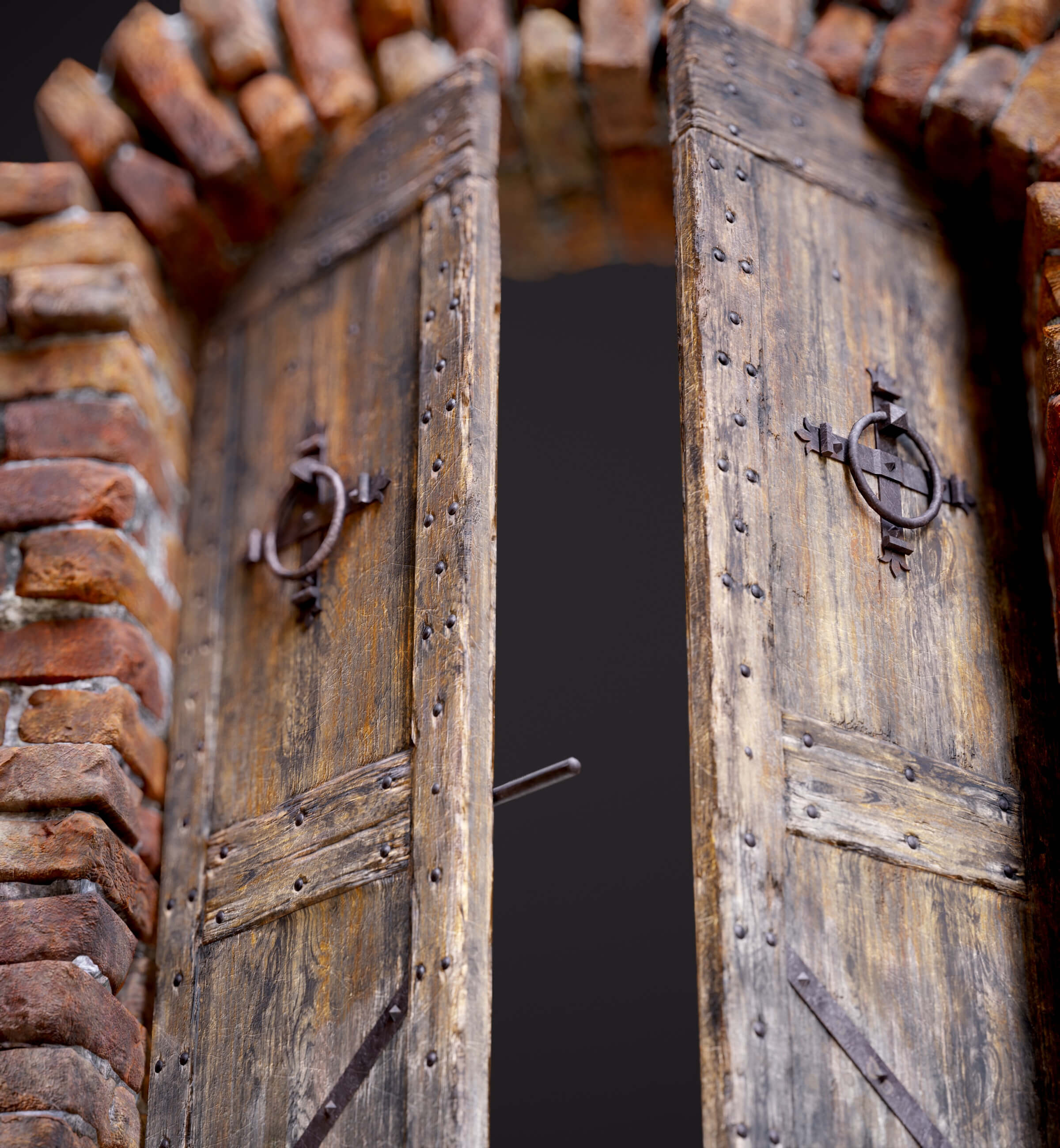Old Medieval Door with Brick Arch - 3D Model by Gilded 8