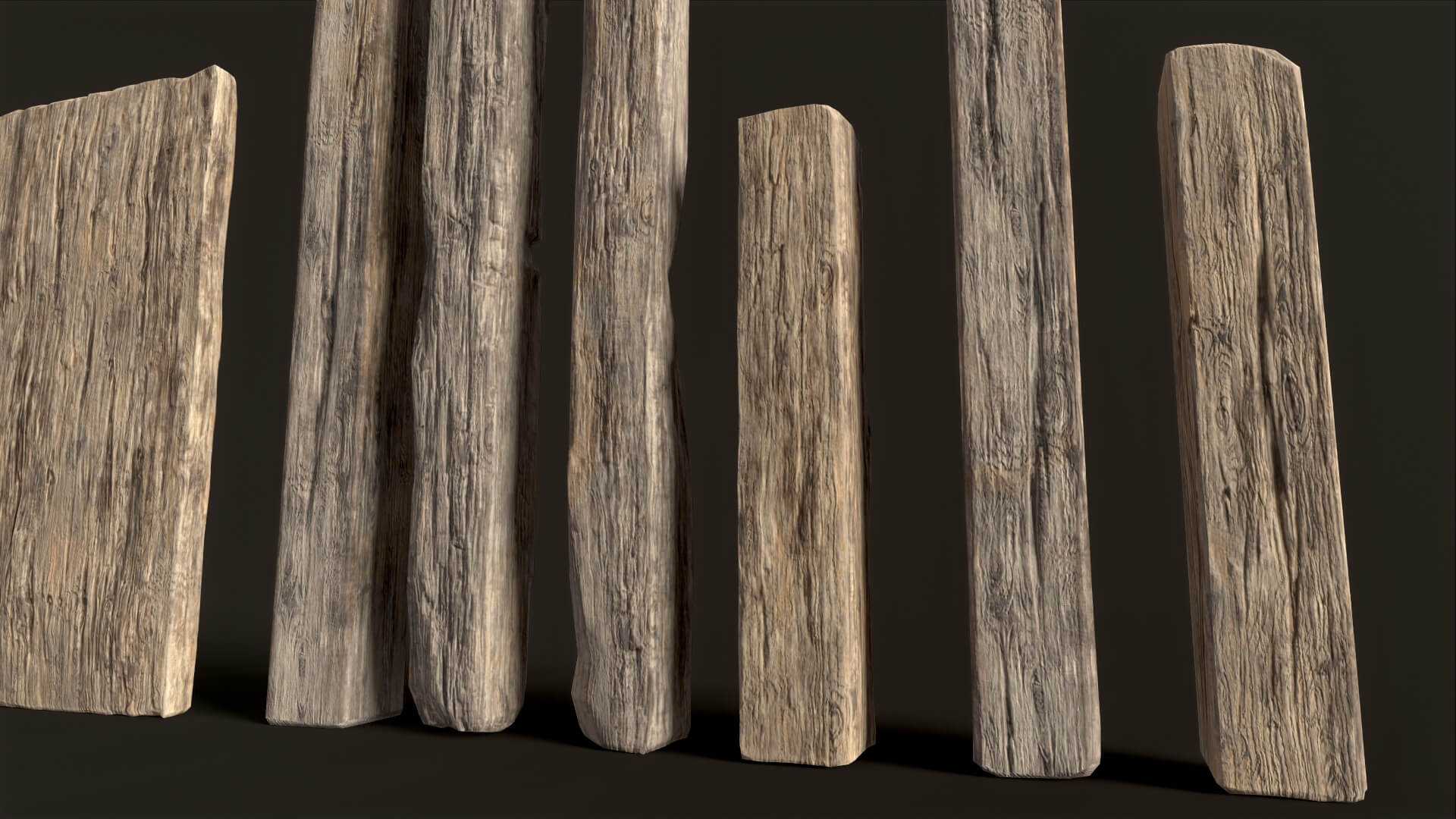 Wooden Planks and Beams: 13 Items - 3D Model by Gilded 8