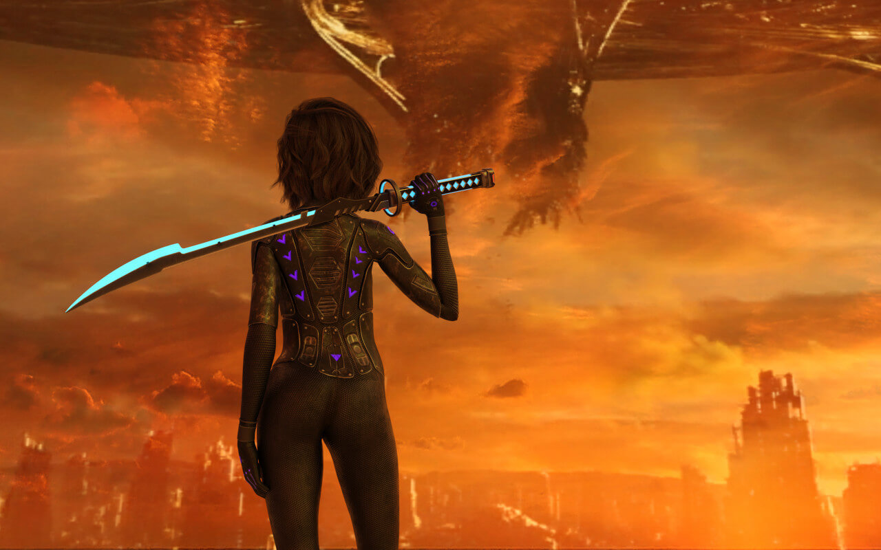 Alita Battle Angel 3D Desktop HD Wallpaper