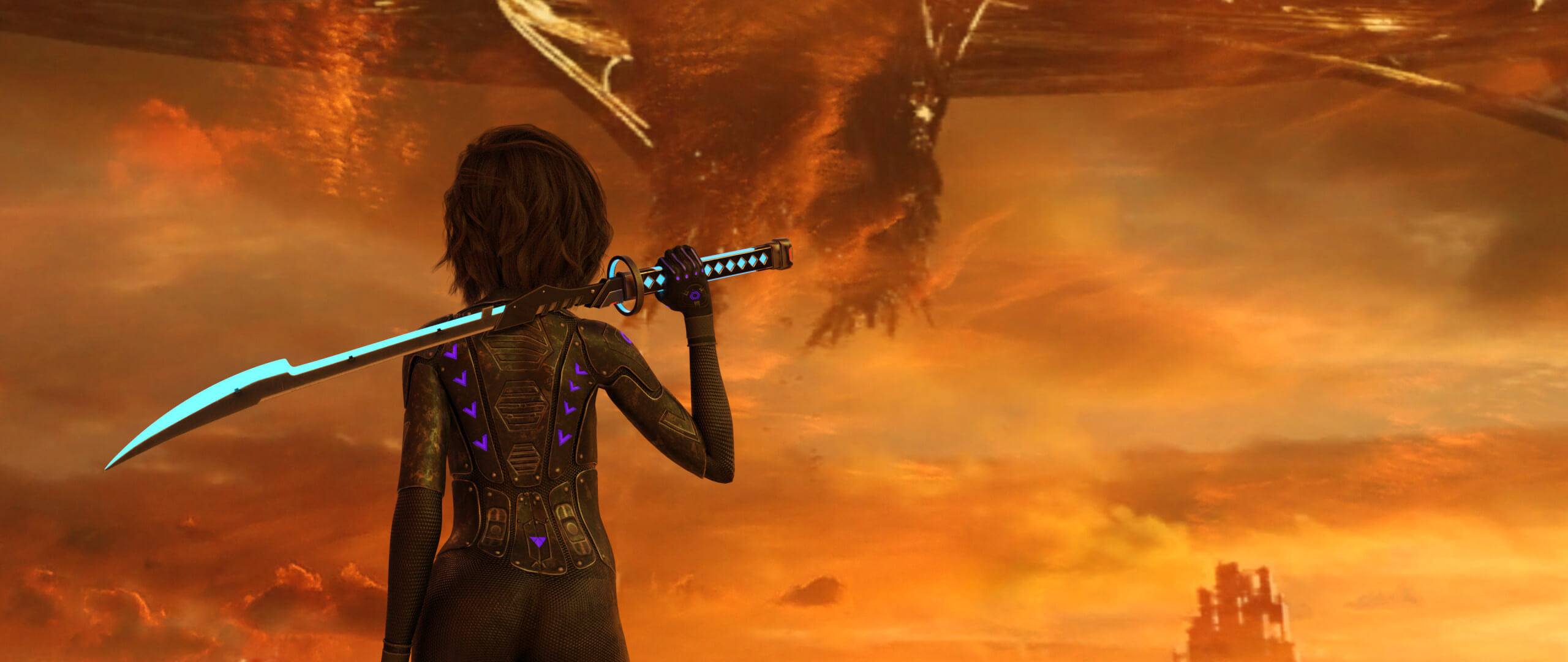 Alita Battle Angel 3D Desktop HD Wallpaper